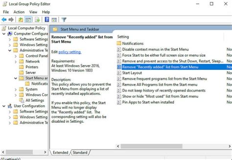 Remove Recently Added Apps From The Start Menu In Windows 10 Saint