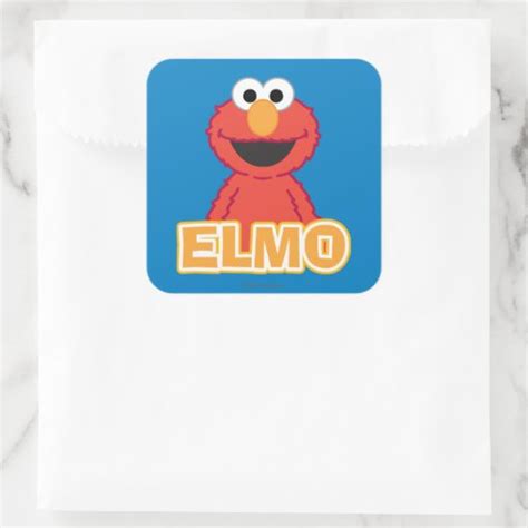 Elmo Classic Style Square Sticker Zazzle