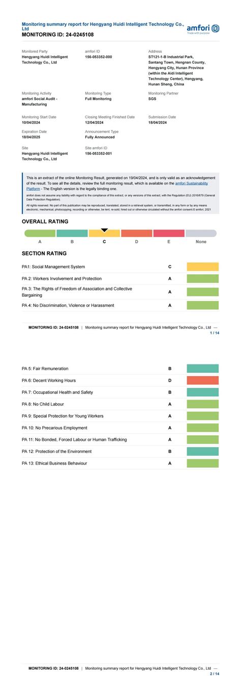 Jacob Liu On Linkedin With Bsci Certificate Dongguan Huidi