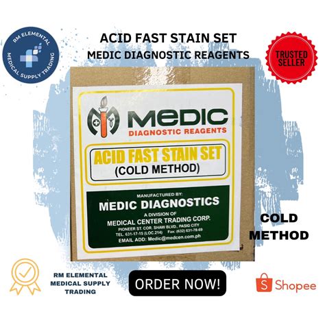 Acid Fast Stain Set Cold And Hot Method Medic Diagnostic Reagent