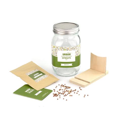 Grow Your Own Sprout Jar Kit Radish Raw Living
