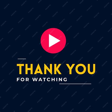 Premium Vector Thank You For Watching Banner Template