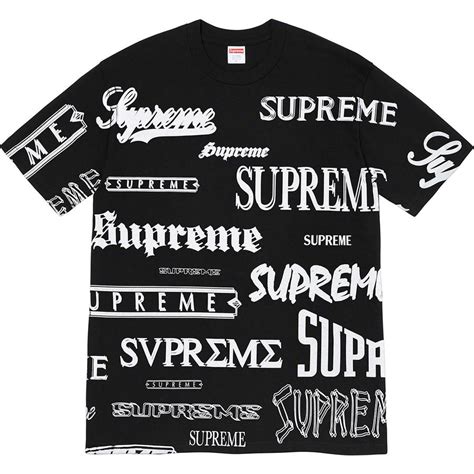 Supreme Multi Logo Tee Black Hype Vault