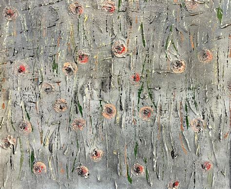 Contemporary British Large Modernist British Oil Poppies Abstract