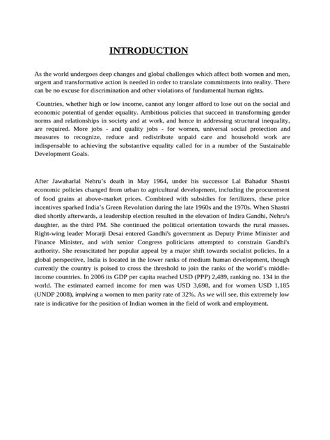 Community Project Women Pdf Workforce Unemployment