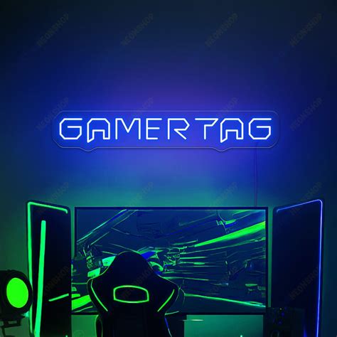 Custom Gamer Tag Neon Sign Gaming Wall Decor Led Sign Game Etsy