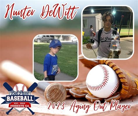 Congratulations Hunter Dewitt Bel Passi Baseball Facebook