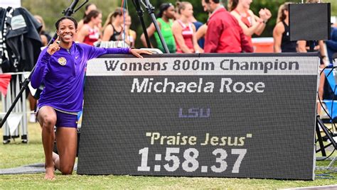 Rose Pedaling Michaela Rose Opens Season With 800 Meter Lsu Record And No 2 Time In Collegiate
