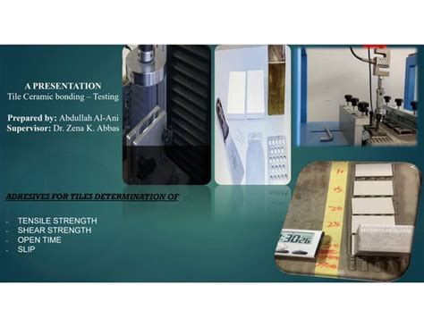 Presentation Tile Ceramic Bonding Testing Pdf