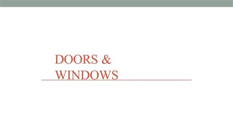 Types Of Doors Pptx