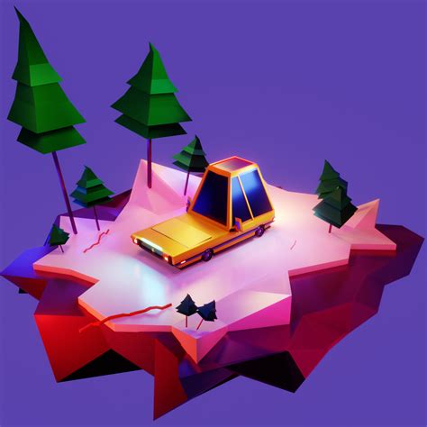Artstation Low Poly Car