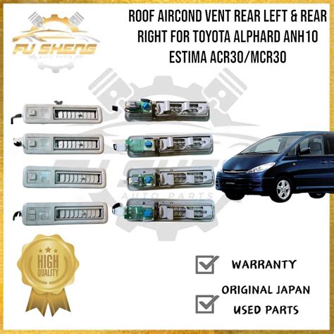 Roof Aircond Vent Rear Left And Rear Right For Toyota Alphard Anh10