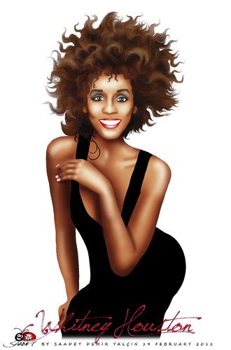 Whitney Houston By Saadet Demir Yalcin Famous People Cartoon Toonpool