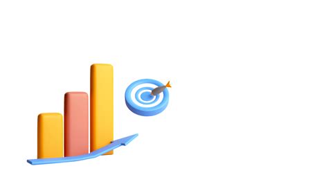 3d Render Of Growth Bar Graph 23751493 Png