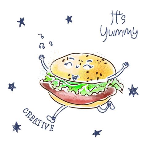 Joyful Hamburger Stock Illustrations 151 Joyful Hamburger Stock