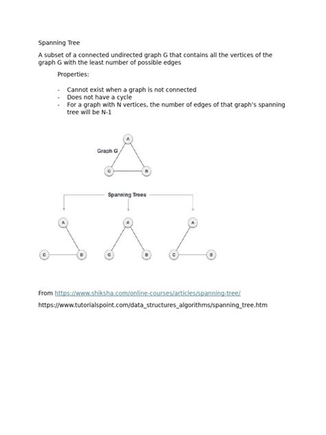 Understanding Spanning Trees In Graphs Pdf