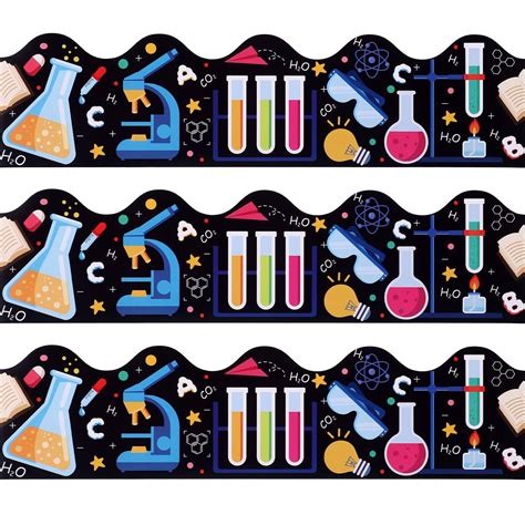 Buy 72pcs Science Lab Borders Classroom Decor 72ft Bulletin Board Borders Trim Colorful First