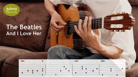 And I Love Her The Beatles [free Tab] Fingerstyle Guitar Solo