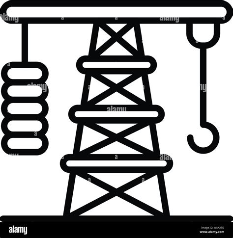 Engineer Crane Icon Outline Style Stock Vector Image And Art Alamy