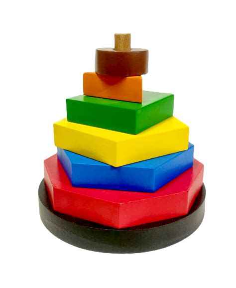 Buy Wooden Small Stacker Multi Color 2