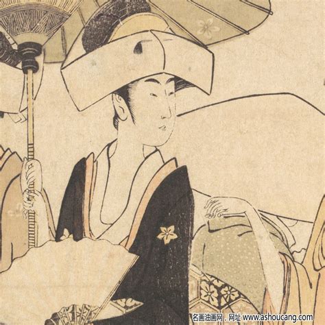 喜多川歌磨浮世绘高清大图42下载 名画油画网