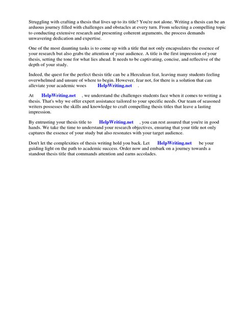 Famous Thesis Title Pdf Thesis Essays