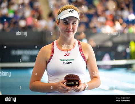 January 8 2023 Rome Australia Linda Noskova Of The Czech Republic Poses With Her Runner Up