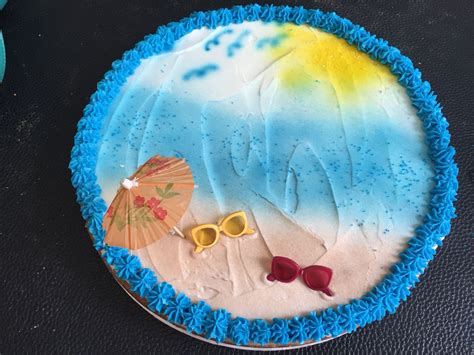 Beach Theme Cookie Cake