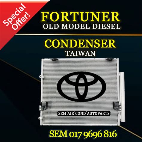 Toyota Fortuner Old Model Diesel Taiwan New Condenser Kondenser Car