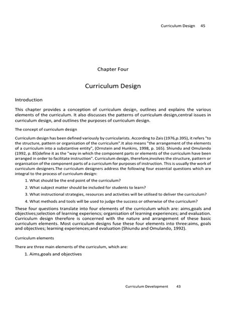 curriculum design chapter 4 pdf curriculum learning