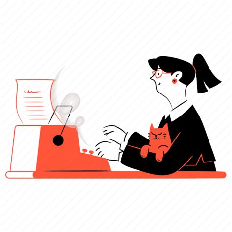 Data Management Typewriter Writer Writing Copywriter Woman