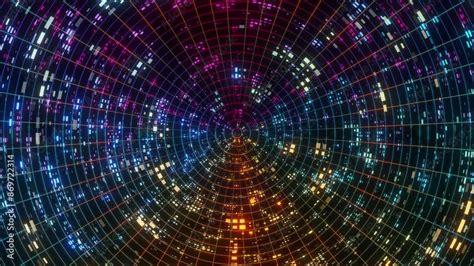 Grid Technology Circle Animation Background High Tech Gird Animation