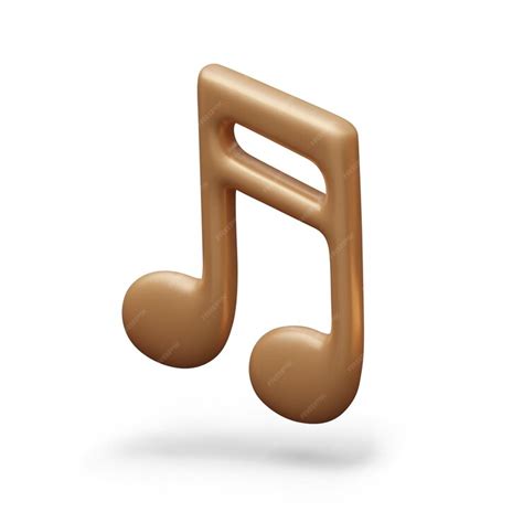 Premium Vector Metallic Note In Realistic Style Beamed Eighth Notes