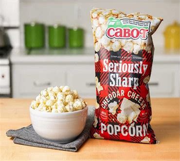 Cabot Seriously Sharp Cheddar Cheese Popcorn 45 Oz Bag Little