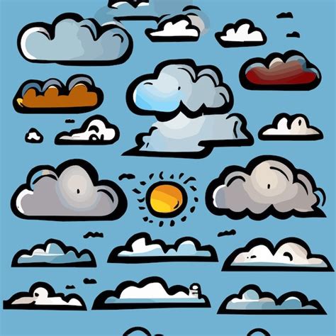 Set Of Cloud Icons In Trendy Flat Style Isolated On Background Cloud Symbol For Your Web Site