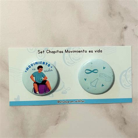 Set De Chapitas Movimiento Es Vida Hombre