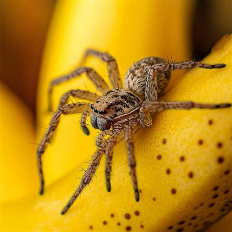 A Spider On A Banana That Has A Spider On It Premium Ai Generated Image