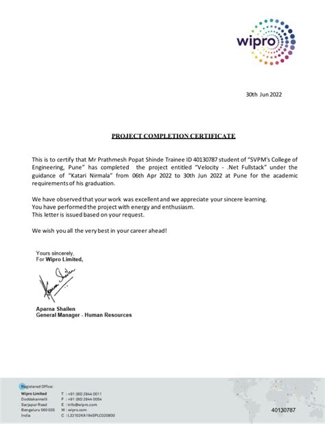 Prathmesh Shinde On Linkedin Experience Intern Wipro Turbo