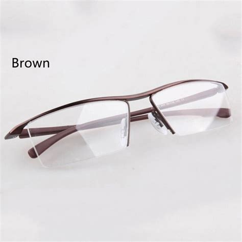Half Rim Glasses Titanium Eyeglasses Frame Men Opt Grandado