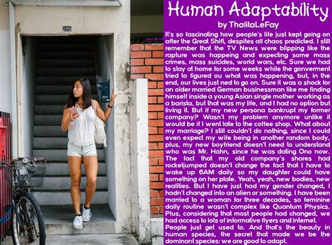 Human Adaptability Tg Caption By Thalitalefay On Deviantart