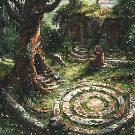 Pixie Circle With A Disconnected Corner Where Legends Are Told Premium Ai Generated Image