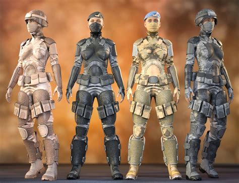 Sci Fi Soldier Outfit For Genesis 8 Females Daz 3d