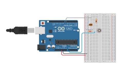 Circuit Design Practica 15 Fotodiodo Utilizando Arduino Tinkercad
