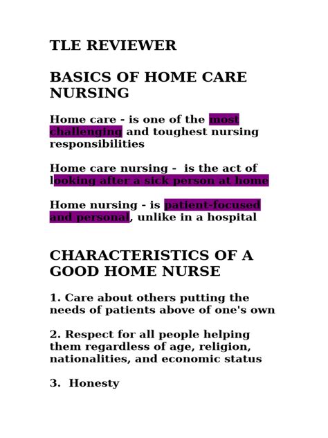 Home Care Nursing Essentials Guide Pdf Caregiver Diet Nutrition