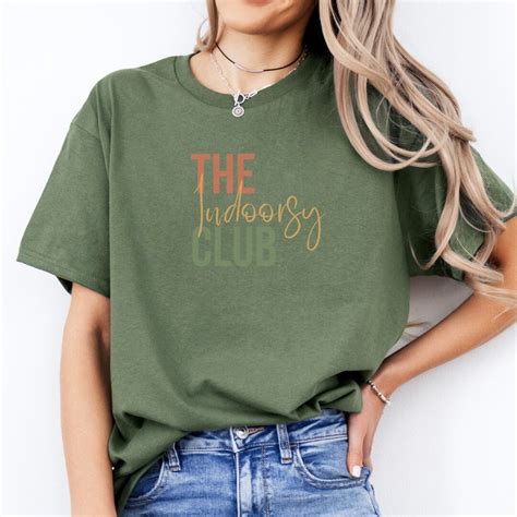 Indoorsy Shirt Retro Graphic T Shirt Home Body Cozy Tshirt Slouchy