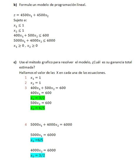 Programacion Lineal Ejercicio 32 3 Y 34 12 De ExposiciÓn Programacion Lineal Capitulo 3