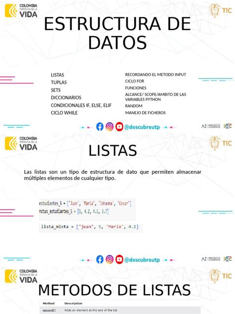 Estructura De Datos Pdf Python Lenguaje De Programación