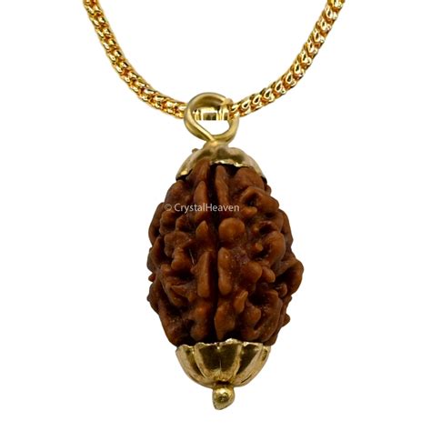 Original 3 Mukhi Rudraksha Pendant Certified Rudraksha Beads