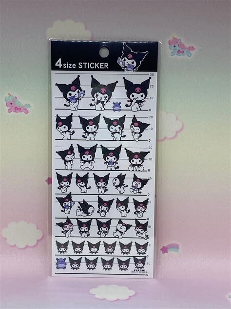 New 4 Size Kuromi Sticker Sheet Etsy