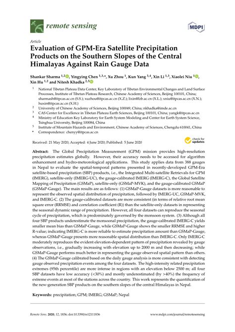 Pdf Evaluation Of Gpm Era Satellite Precipitation Products On The